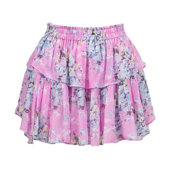 LoveShackFancy | Skirts | Loveshackfancy Ruffle Mini Skier In Neon ...